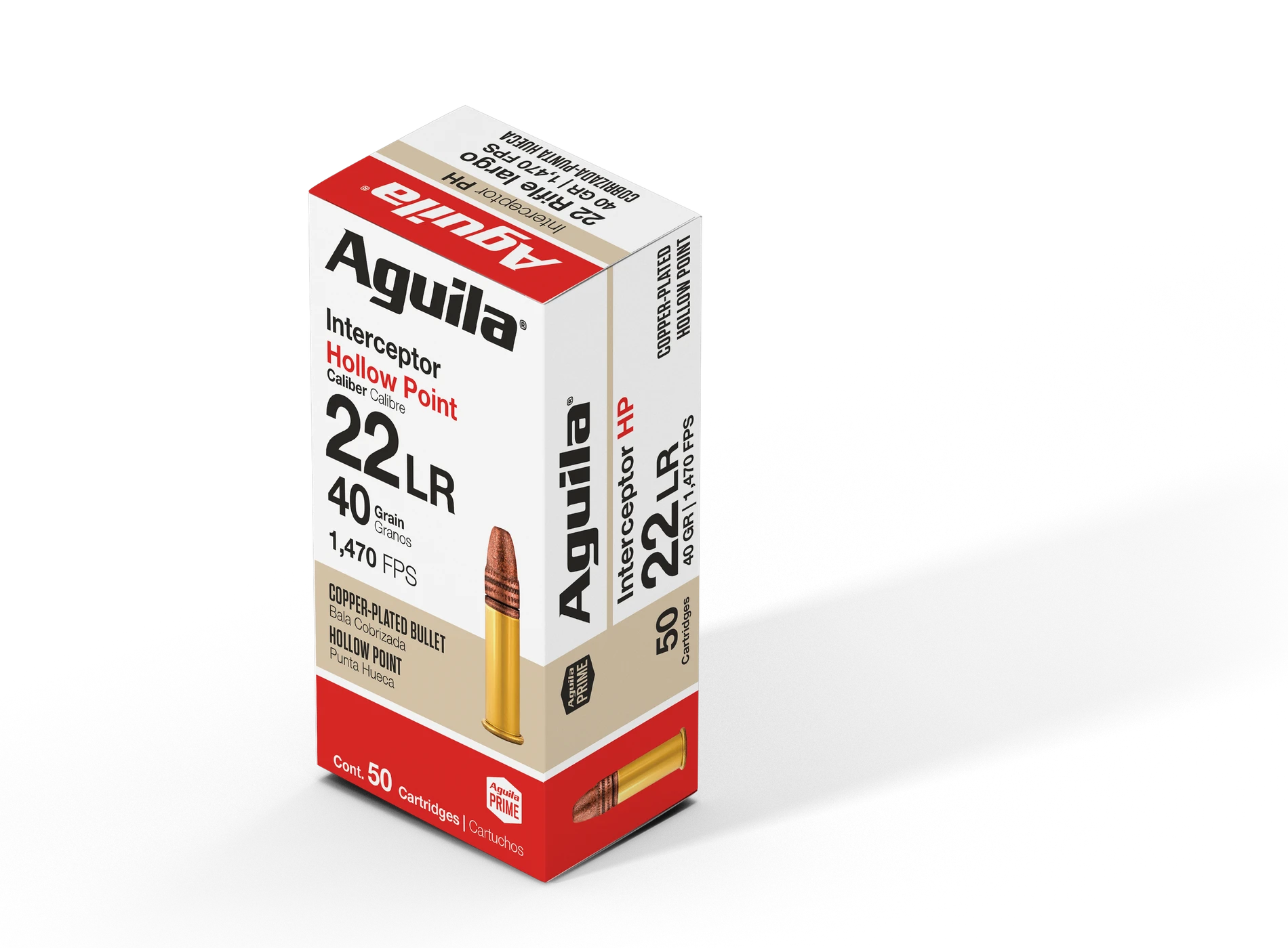 Aguila Interceptor 22LR Ammo 40 Grain Plated Hollow Point - Redwood Arsenal